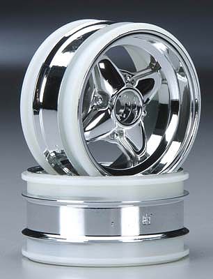 Hobby-Products-Intl MX60 4-Spoke Wheel 3mm Offset Chrome (2) #3907