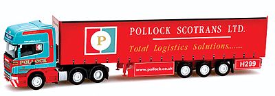 Herpa Scania R 09 TL w/Canvas-Side Semi Trailer HO Scale Model Railroad ...