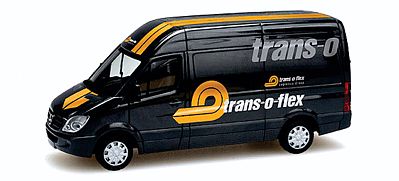 Herpa Mercedes Sprinter Van Trans-O-Flex (black, orange) HO Scale Model ...