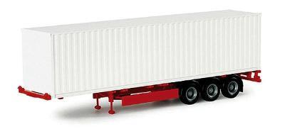 Herpa Tractor/Trailers 40' High Cube Container w/3-Axle Chassis - HO ...