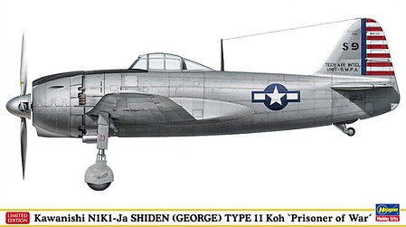Hasegawa Kawanishi N1K1-Ja Shiden Type 11 Koh POW Fighter