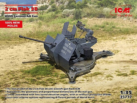 ICM WWII 2cm FlaK 38 German AA Gun Kit