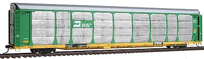 Intermountain Bi-Level Auto Rack on Flatcar Burlington Northern HO ...