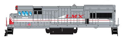 Intermountain GE U18B Standard DC LMX (gray, white, red)