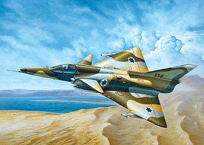 Italeri Kfir C7 Fighter Aircraft Israeli Air Force Plastic Model ...