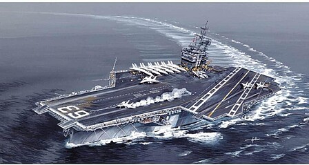 Italeri USS Kitty Hawk CV-63 Plastic Model Military Ship Kit 1/720 ...