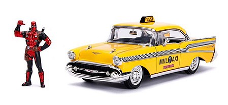 Jada-Toys 1/24 Deadpool Taxi w/Deadpool Figure #30290