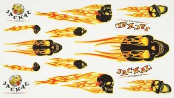 Jackal Blazing Skulls Pinewood Derby Decal Sheet #521088