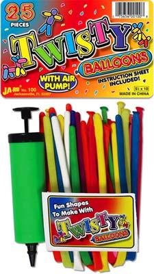 Ja-Ru Twisty Balloons w/Pump #100