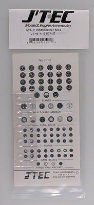 J-Tec 1/10 Instrument Panel Transfer Decal Sheet B/W #jt-10