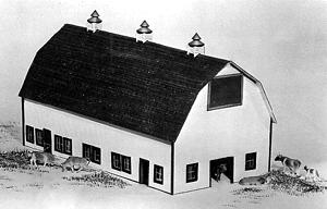 JV Gable Roof Dairy Barn Kit HO Scale Model Railroad Building #2001