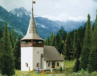 Kibri Village Church in Sertig Kit N Scale Model Railroad Building #37031