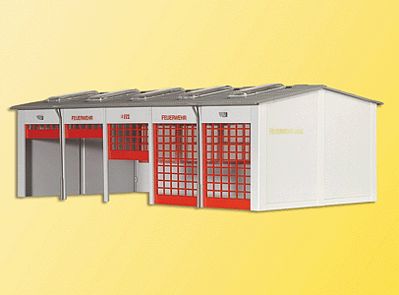 Kibri Fire Department Garage HO Scale Model Railroad Building Kit #39219