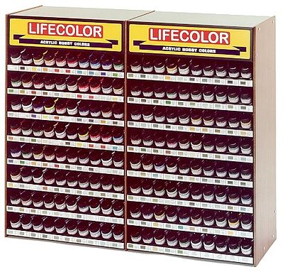 Lifecolor Acrylic Paint Assortment w/Free Rack- 3ea 155 colors (LC1 ...
