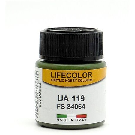 Lifecolor Israeli Green FS34064 Acrylic (22ml Bottle) UA 119