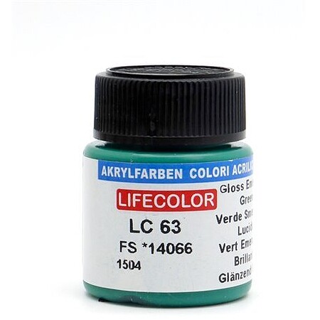 Lifecolor Gloss Emerald Green FS14066 (22ml Bottle) Hobby and Model ...