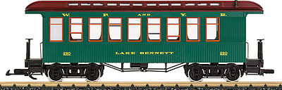 LGB White Pass Passenger Car G Scale Model Train Passenger Car #36807