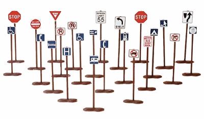 Life-Like Street & Highway Signs - HO-Scale #1602