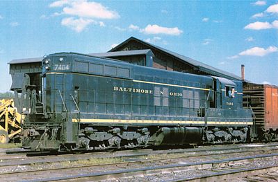 Life-Like-Proto EMD SD7 DCC Baltimore & Ohio #7403 (blue yellow) HO ...