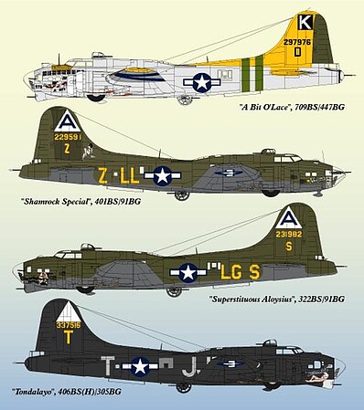 Lifelike-Decals Boeing B-17 Flying Fortress Decals part 1