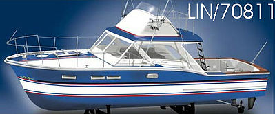 Lindberg SPORT FISHERMAN BOAT Plastic Model Ship Kit 1/16 Scale #70811