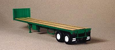 Lonestar 40' Trailmobile Flatbed Trailer BN Kit (Green) HO Scale Model ...