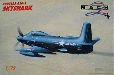 Mach2 A2D1 Skyshark USN Monoplane Plastic Model Airplane Kit 1/72 Scale #37