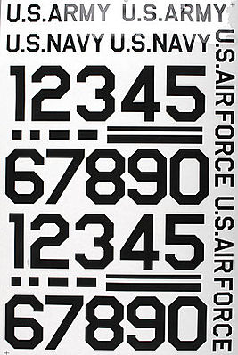 Major-Decals Pressure Decal Numbers Black 3 #402pb