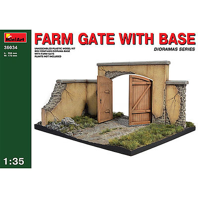 FARM GATE DIORAMA BASE 1-35 (mam36034) Mini-Art Plastic Model Military ...