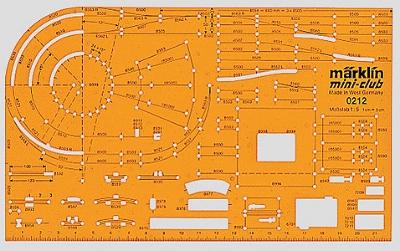 Marklin Track Planning Stencil Z Track - Z-Scale #212