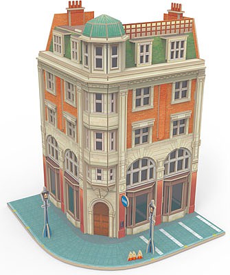 Marklin Corner Building w/Bank Kit - Start Up