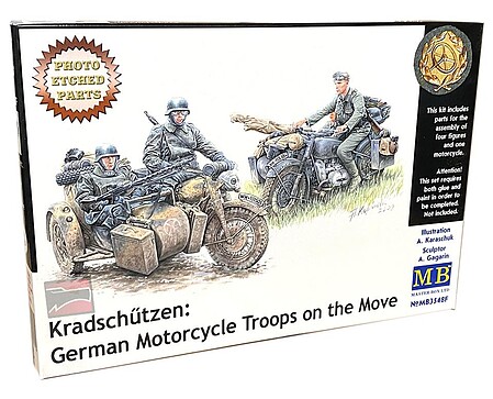 Master-Box 1/35 Master Box German Motorcycle Troops on the Move (Deluxe ...