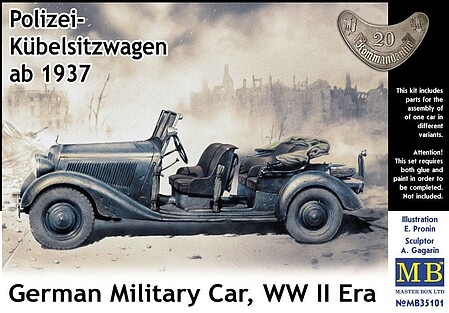Master-Box WWII German Military Car with Bucket Seats