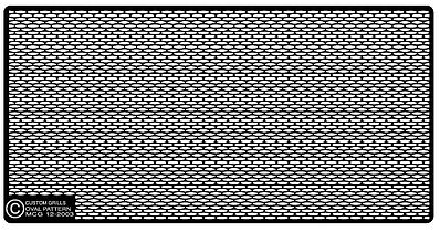 Model-Car-Garage Custom Grills Oval Pattern (Photo Etch)