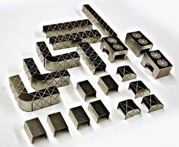 Micro-Structures Modular Roof Top Ducting - HO-Scale #87570
