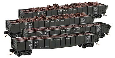 Micro-Trains 50' Gon Runner Pk B&O 4/ - N-Scale