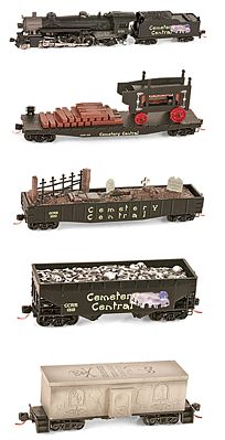 Micro-Trains Cemetery Central Halloween Train-Only Set w/Model Power 2 ...