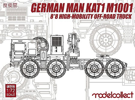 Model-Collect 1/72 German MAN KAT1 M1001 8x8 High-Mobility Off-Road ...