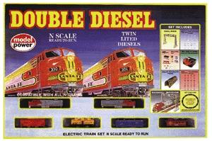 Model-Power Double Diesel Train Set