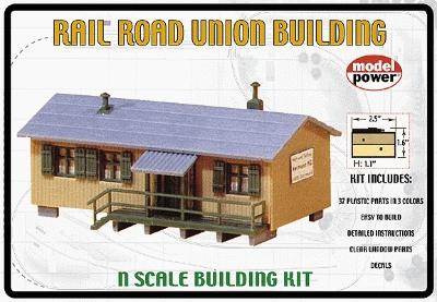 Model-Power Building Kits Railroad Union Building - N-Scale #1579