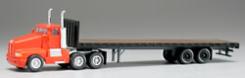 Model-Power Tractor/Trailer - Short-Haul Tractor (No Sleeper) w/Flatbed ...