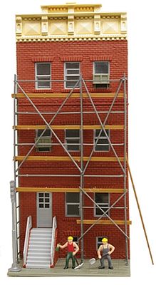 Model-Power Action Renovating Kit HO Scale Model Railroad Building #203