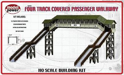 Model-Power 4-Track Covered Passenger Walkway HO