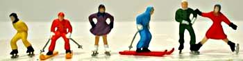 Model-Power Recreation pkg(6) Winter Scenes- Skiers & Ice Skaters - HO ...