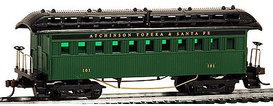 Model-Power 1890 Wooden-Type Coach Santa Fe (Re-Issue) HO Scale Model ...