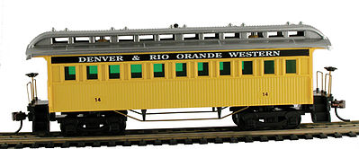 Model-Power 1890 Wooden-Type Coach D&RGW (Re-Issue) HO Scale Model ...