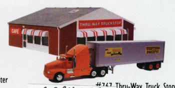 Model-Power Truck Stop Built-Up with Truck HO Scale Model Railroad ...