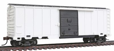 Model-Power 40' Boxcar w/Sliding Door Unlettered (white) - HO-Scale #97960