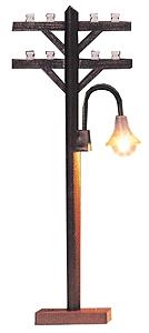 Model-Power Telephone Pole w/Light - G-Scale