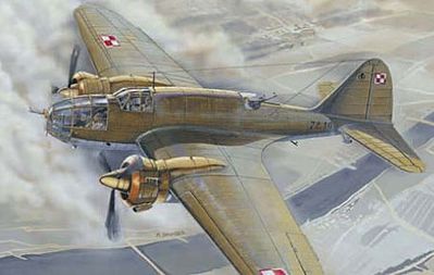 Mirage-Hobby WWII PZL37A Los Polish Bomber Plastic Model Airplane Kit 1 ...